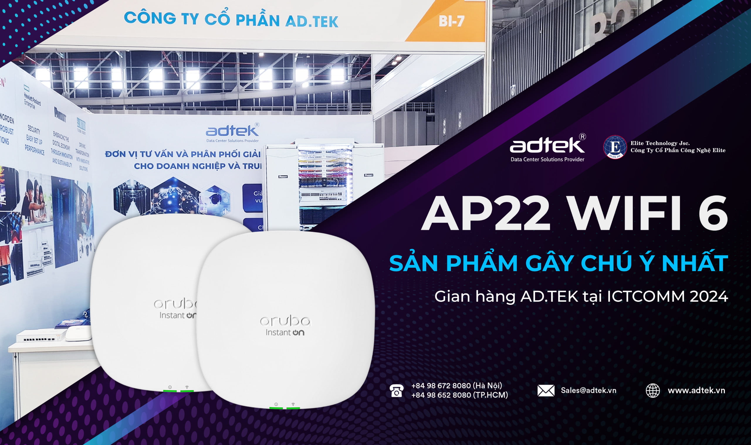AP22 Wifi 6 - Sản phẩm gây chú ý nhất gian hàng AD.TEK
